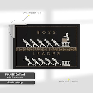 Boss Vs Leader Motivational Canvas Wall Art / Poster Print - Inspiring ...
