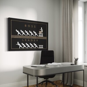 Boss Vs Leader Motivational Canvas Wall Art / Poster Print - Inspiring ...