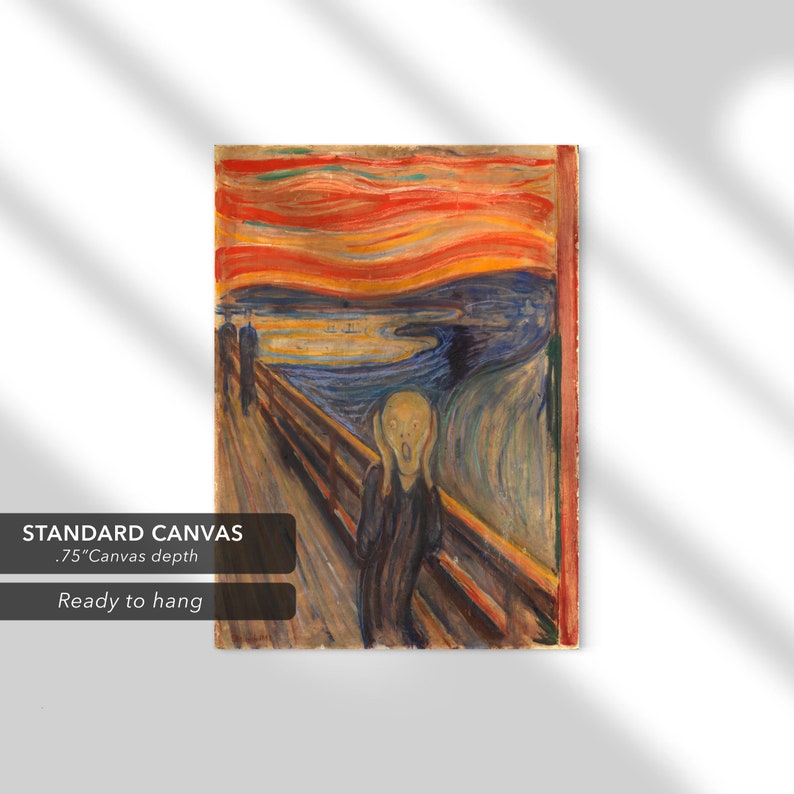 The Scream 1893 by Edvard Munch Canvas Wall Art / Poster - Etsy