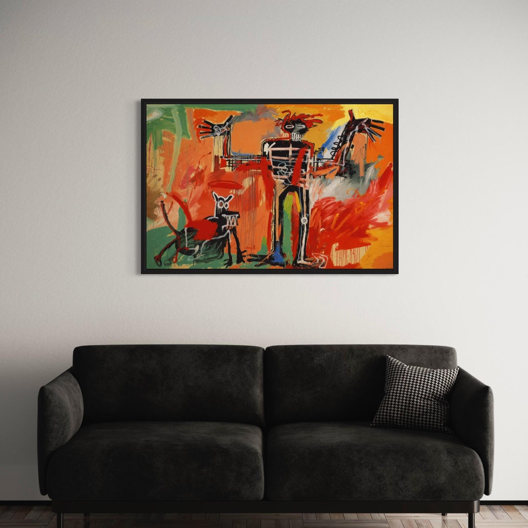 Jean-michel Basquiat Boy and Dog in a Johnnypump 1982 | Canvas Wall Art ...