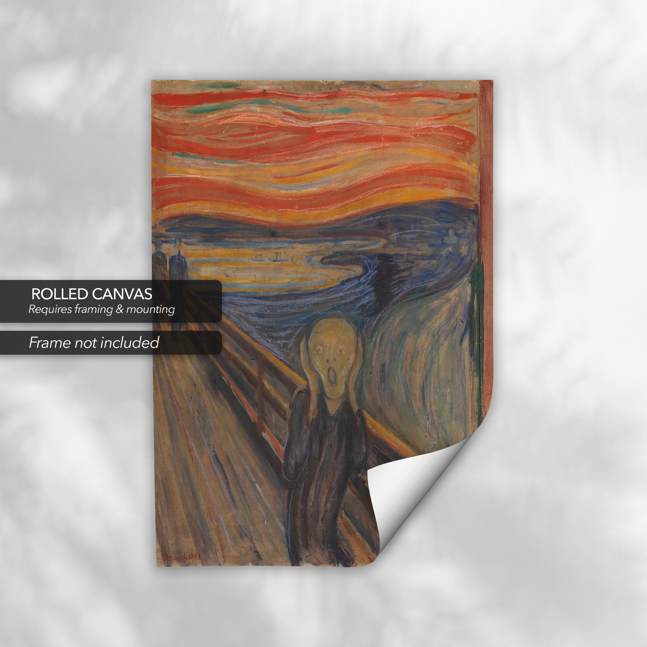 Edvard Munch The Scream 1893 Expressionism Art Poster Print 36x24in