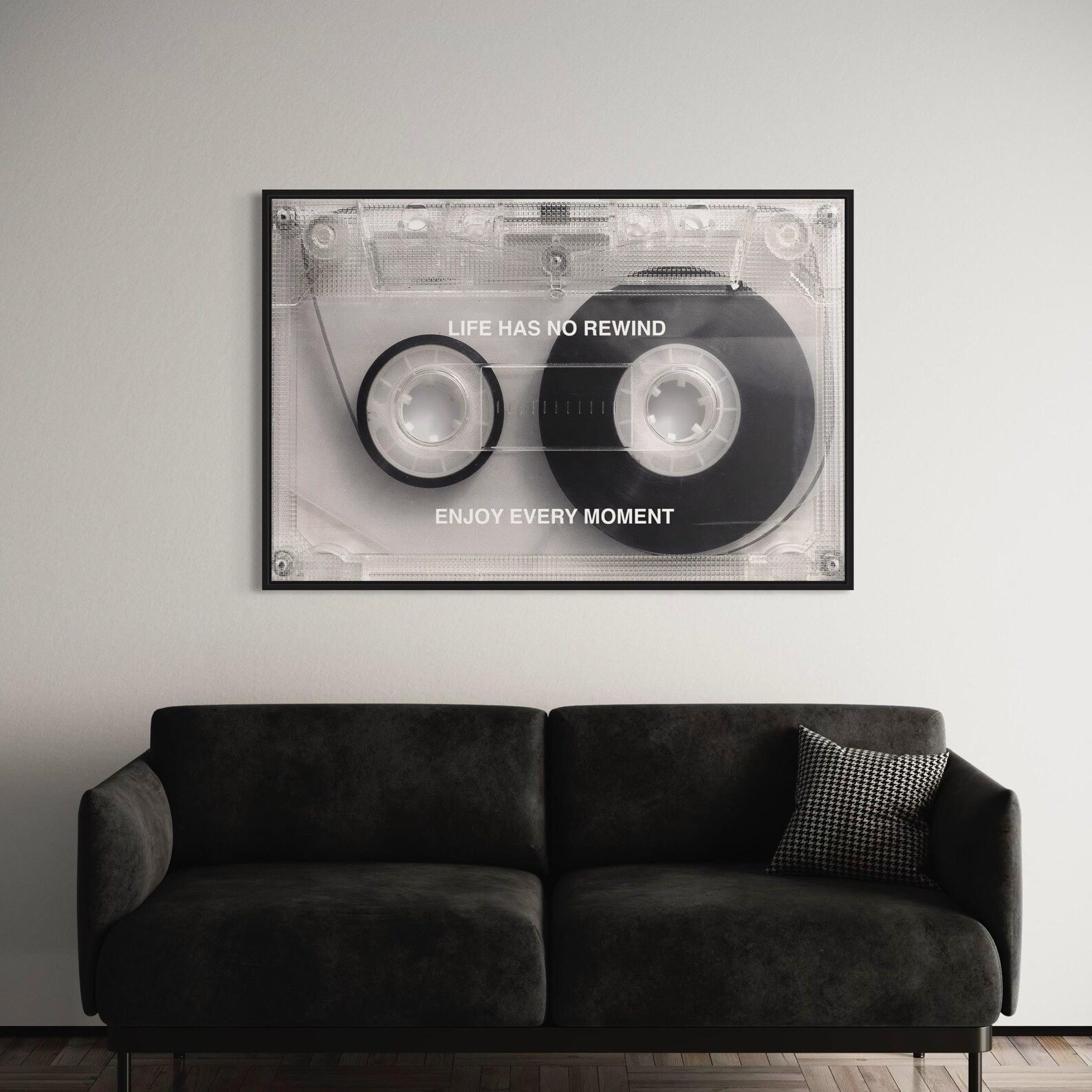 Life Has No Rewind Cassette Motivational Quote Canvas Wall Art | Poster ...