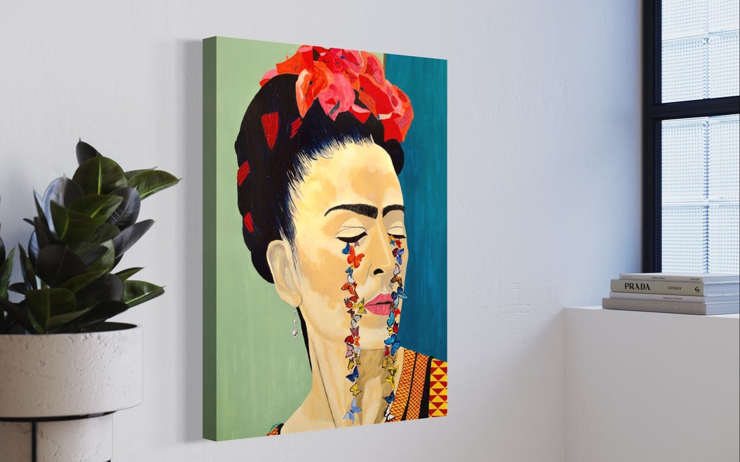 Frida Kahlo Butterfly Cry Canvas Acrylic Art Print Picture - Etsy