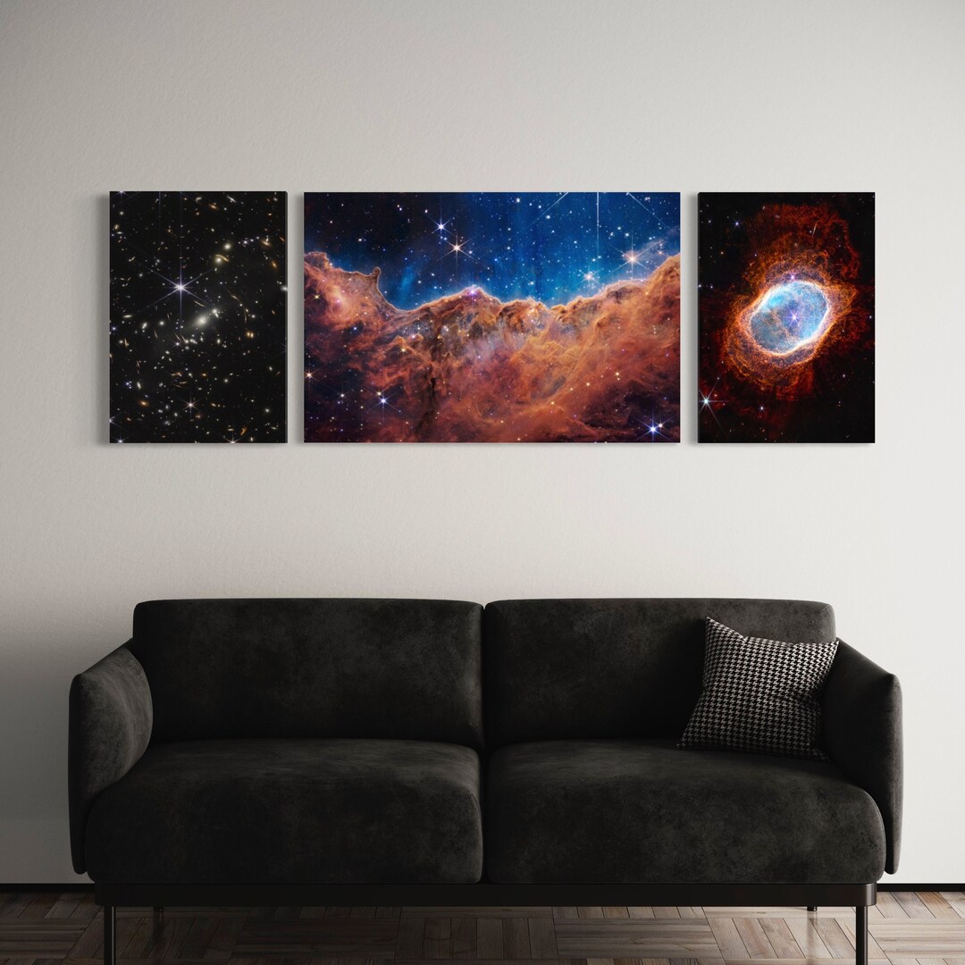 James Webb Set of 3 Canvas Wall Art Print | Poster Print Art, Carina ...