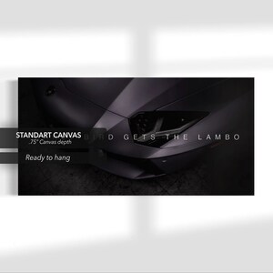 Lamborghini Early Bird Gets Lambo Wall Art Motivation Office Wall Decor ...