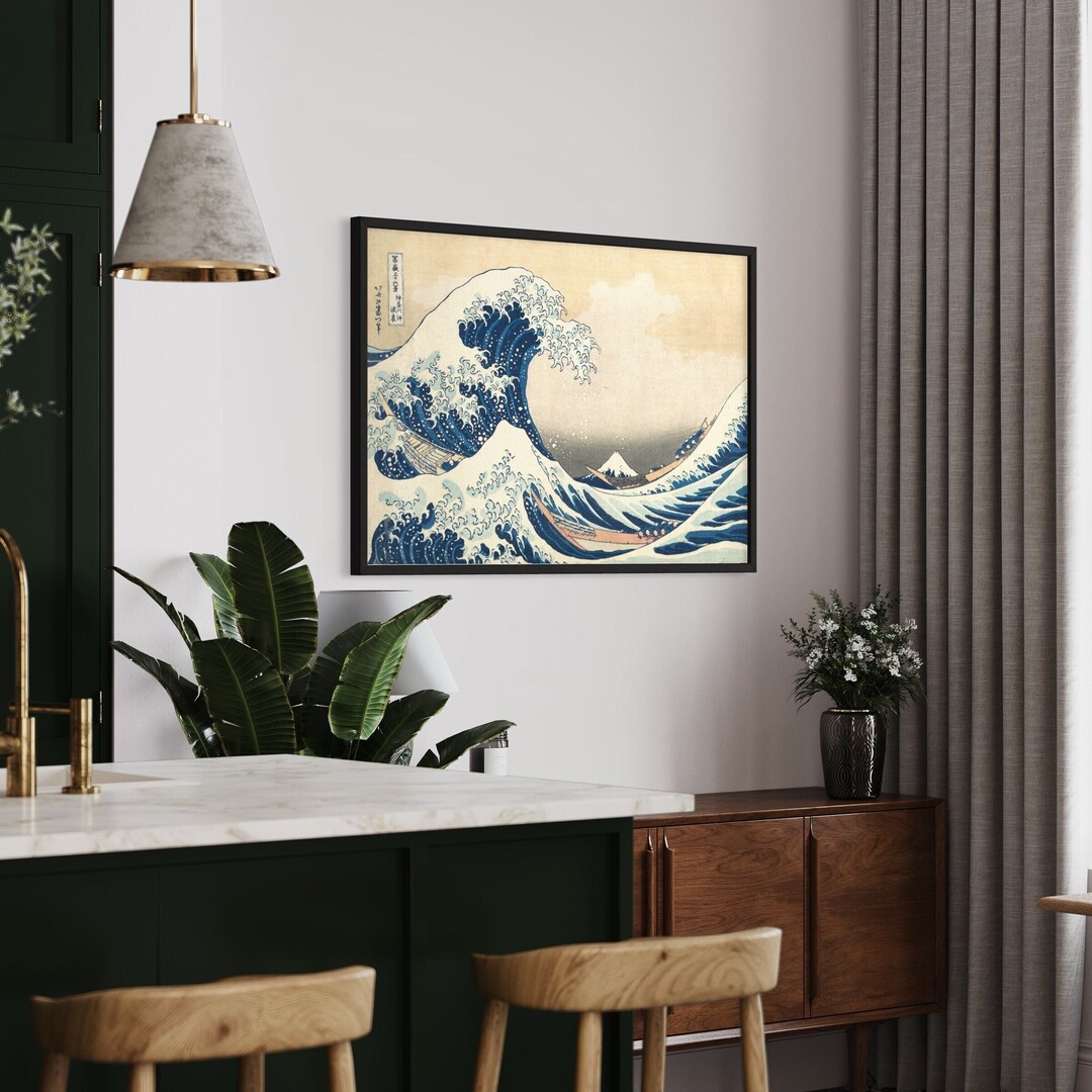 The Great Wave off Kanagawa Hokusai Canvas Wall Art Print | Poster ...