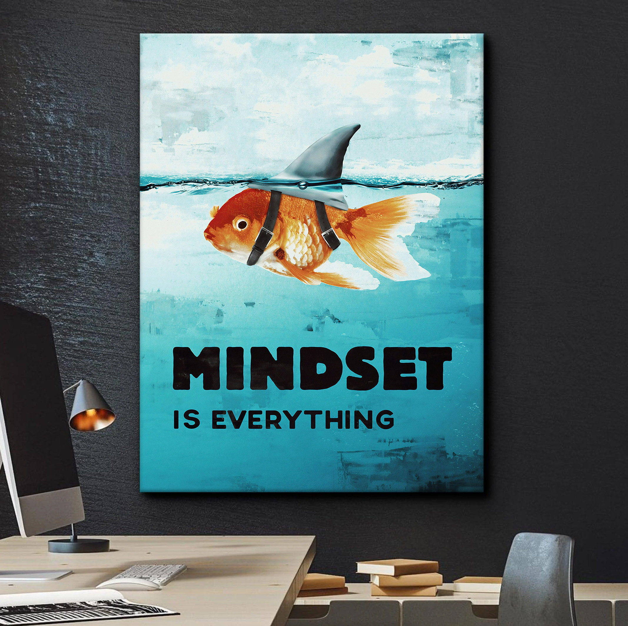 Mindset is Everything Motivational Canvas Wall Art | Graphic Style ...