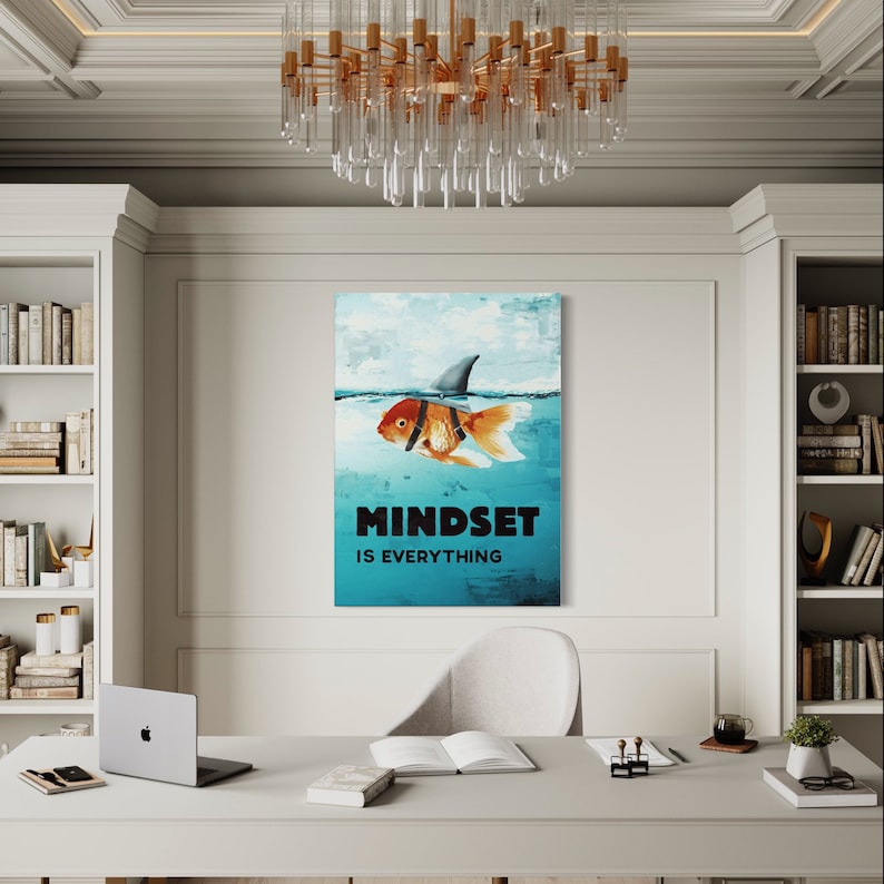 Mindset is Everything Motivational Canvas Wall Art | Graphic Style ...