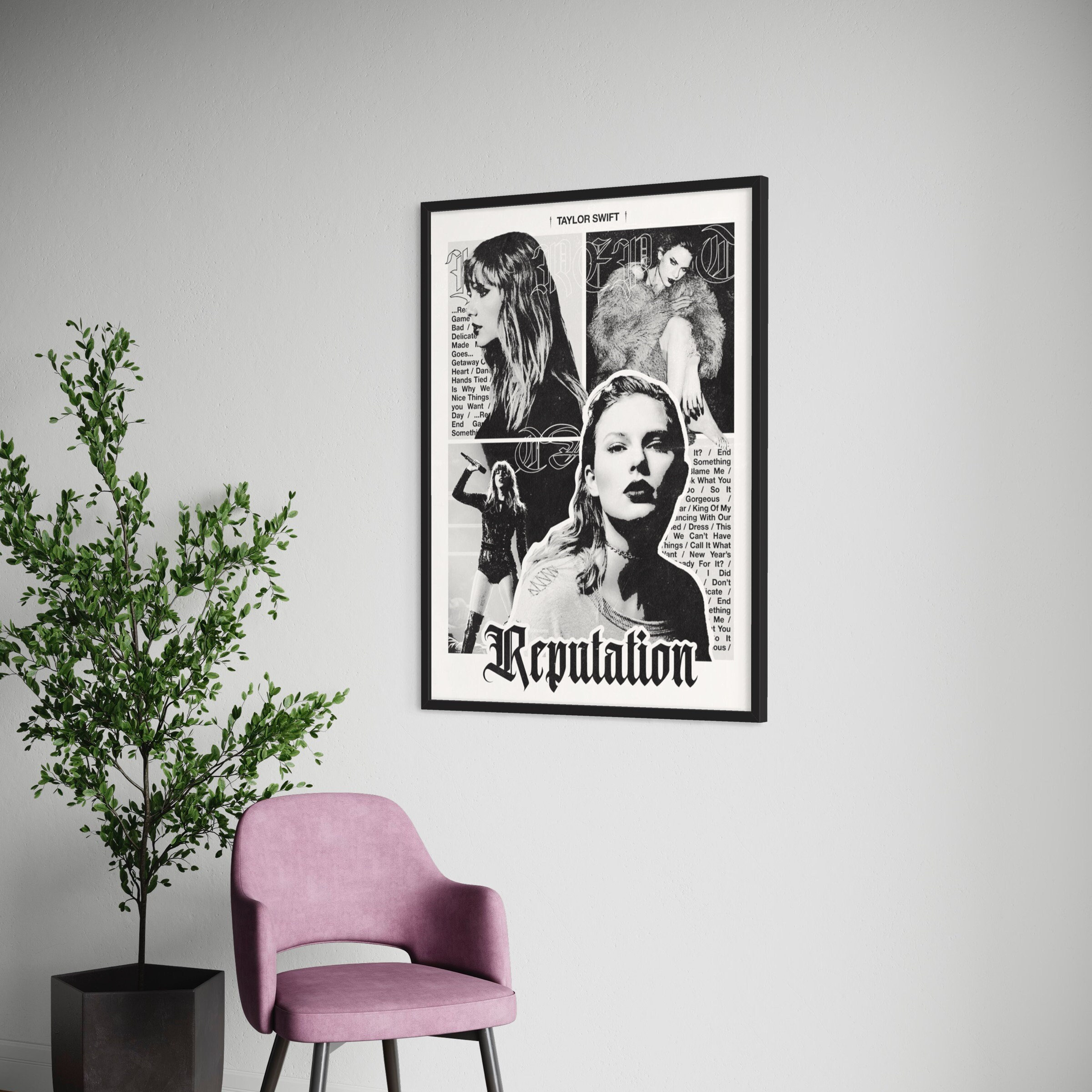 Taylor Swift Reputation Album Poster Print Music Canvas Wall Art for ...