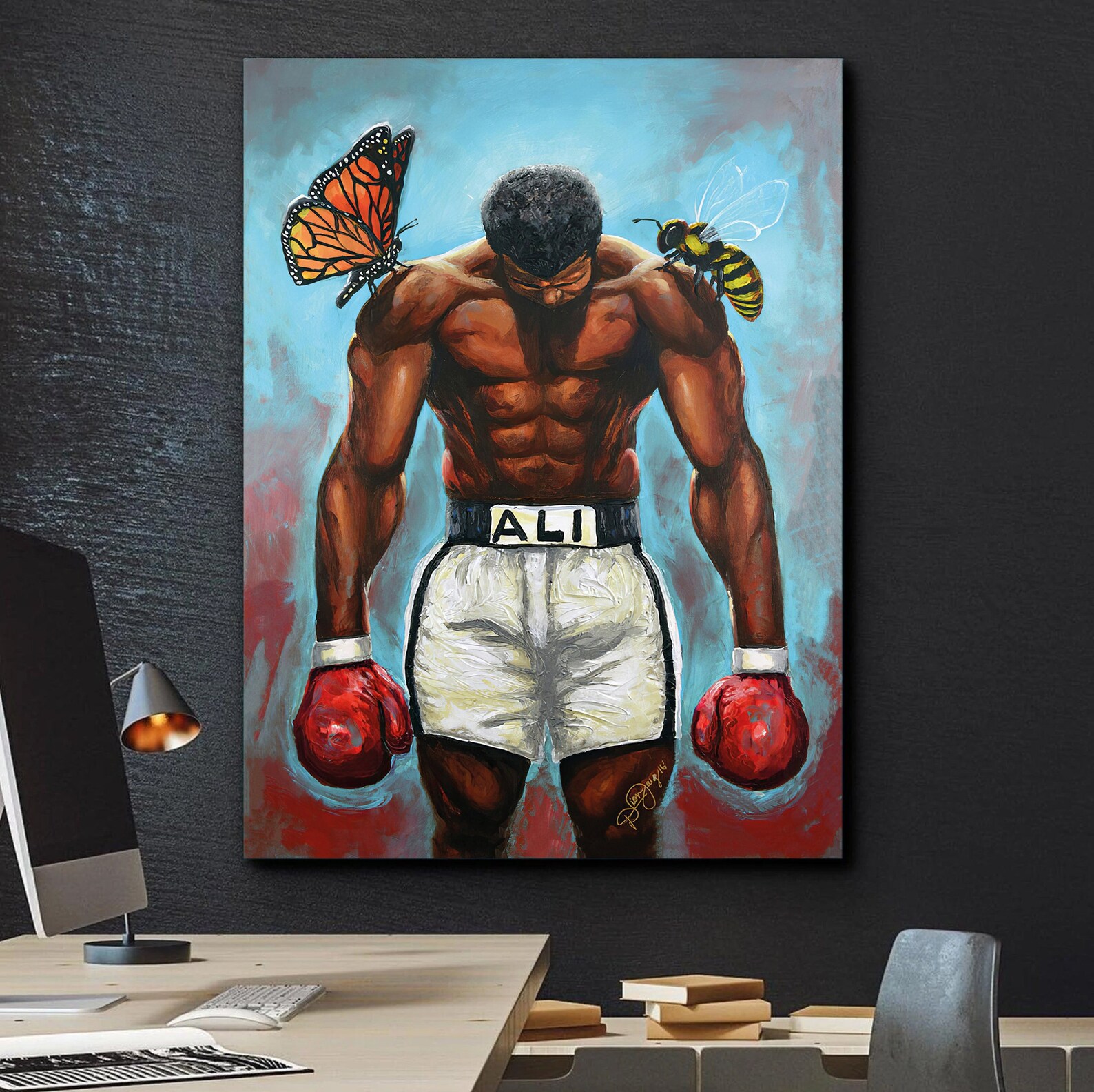 Muhammad Ali Float Like a Butterfly Sting Like a Bee Canvas - Etsy