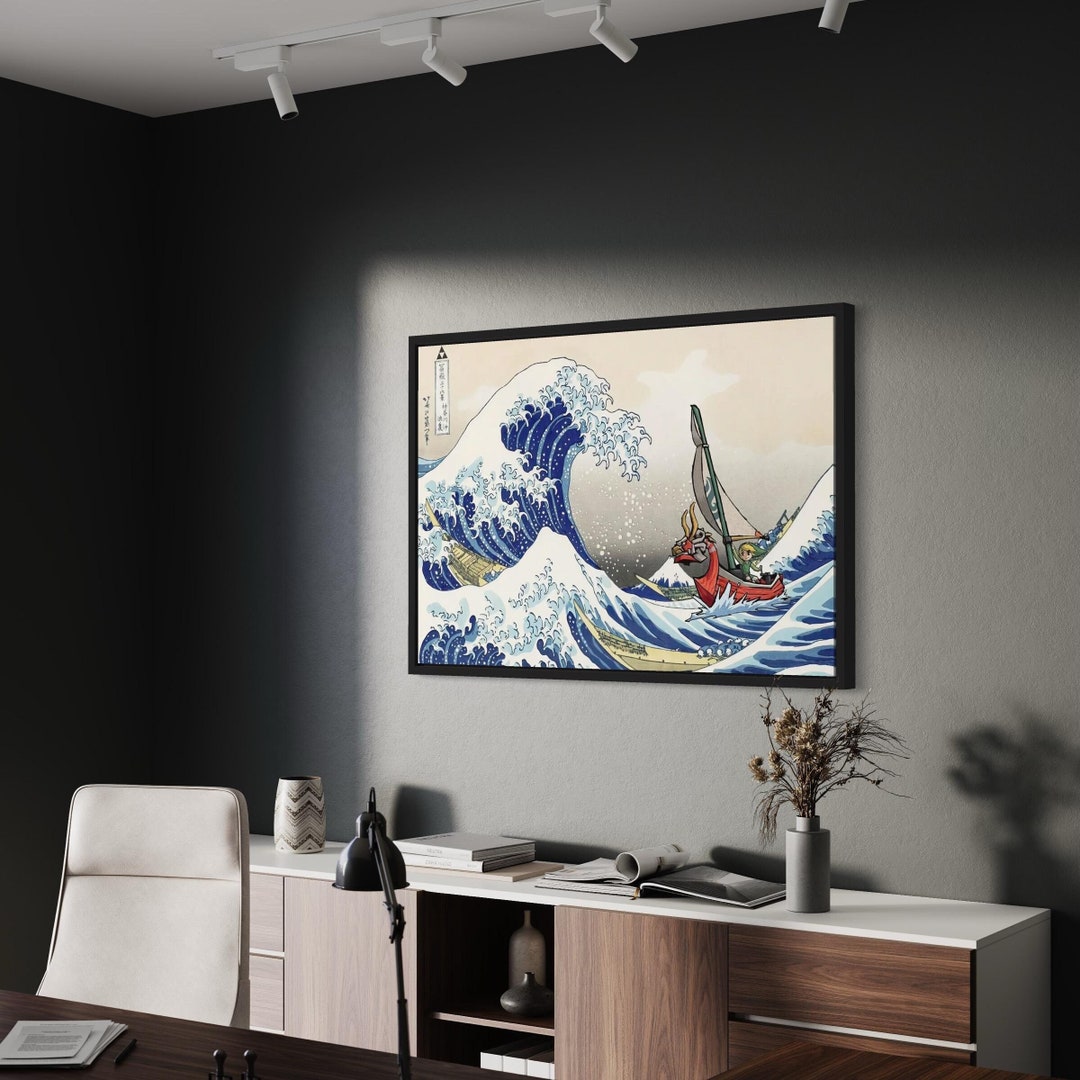 The Legend of Zelda Windwaker - Great Wave off Kanagawa Canvas Print ...