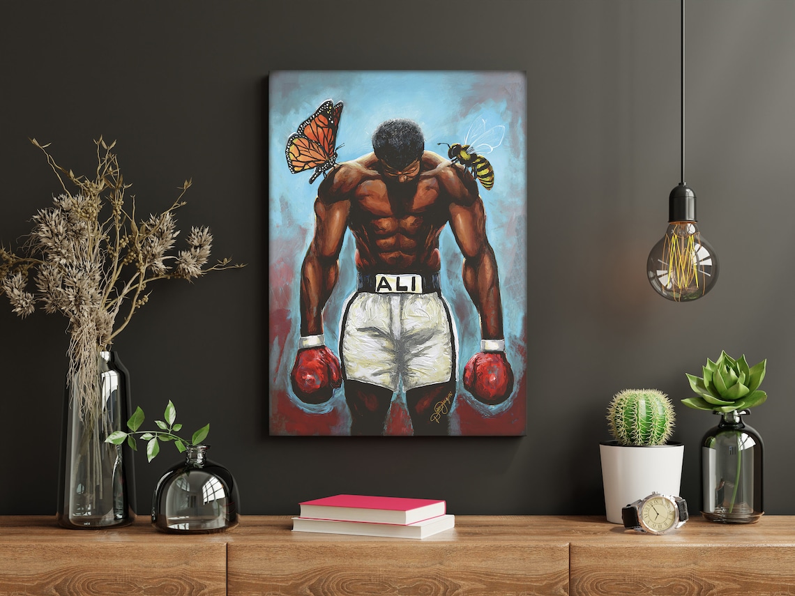 Muhammad Ali Float Like a Butterfly Sting Like a Bee Canvas - Etsy