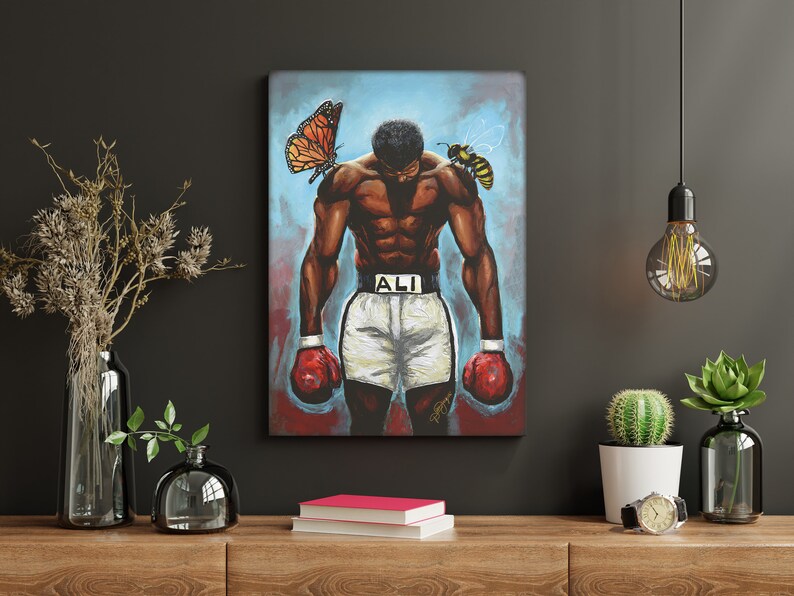 Muhammad Ali Float Like a Butterfly Sting Like a Bee Canvas - Etsy