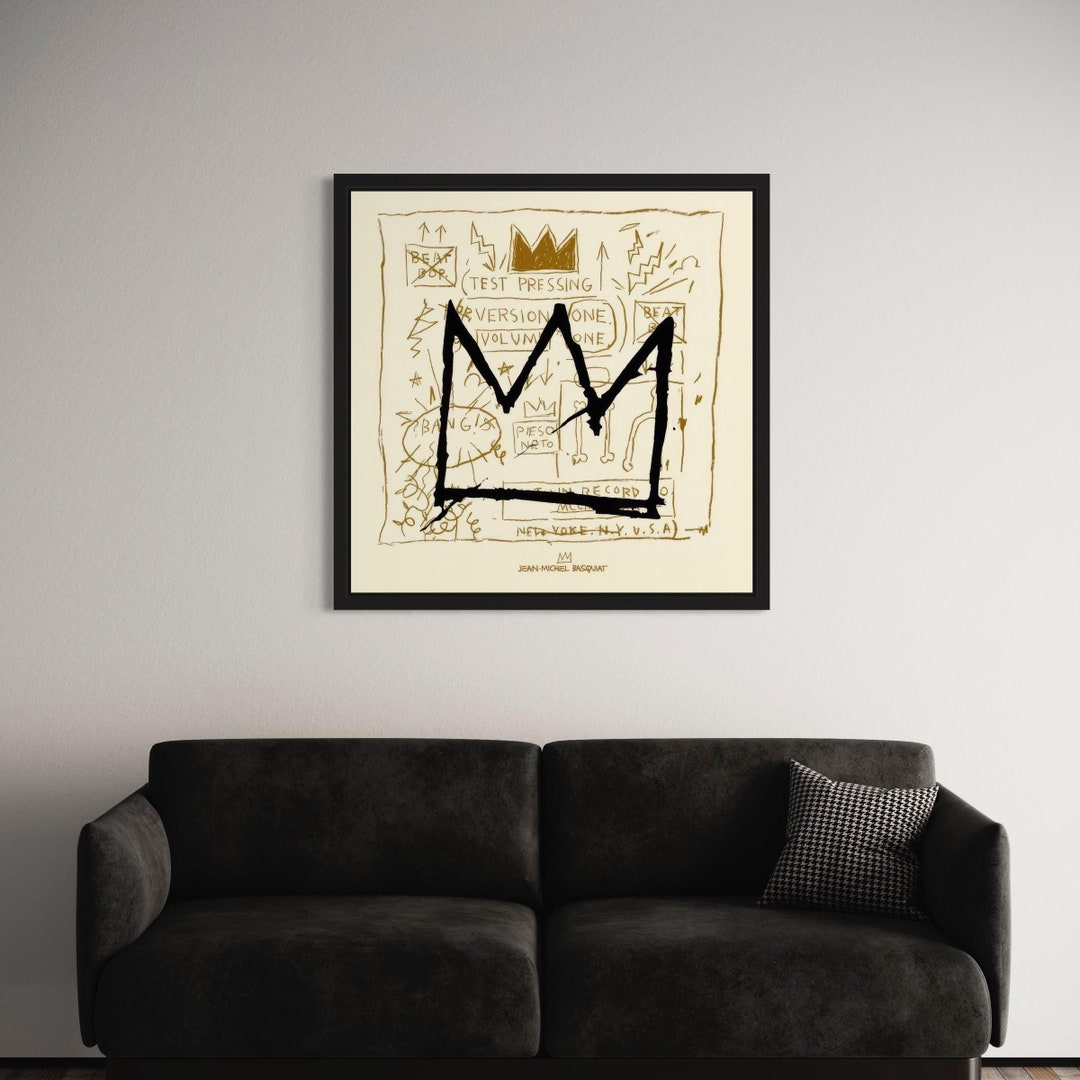 Jean-michel Basquiat Crown | Iconic Canvas Wall Art | Poster Print ...