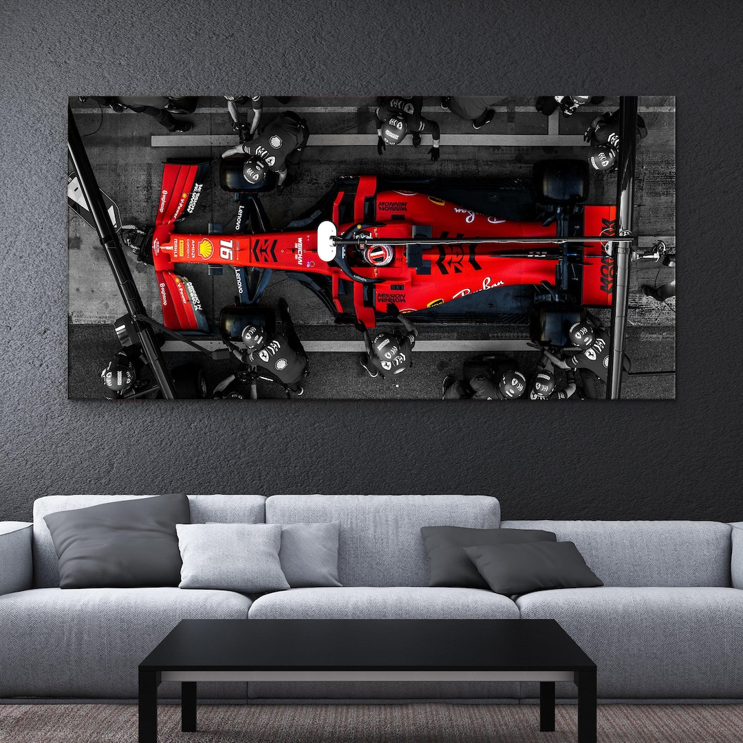 Formula 1 Ferrari - Motivational Canvas Wall Art Poster Print, F1 One ...