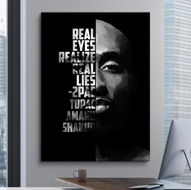 Real Eyes 2pac Canvas / Poster Wall Art Motivational Lyrics - Etsy