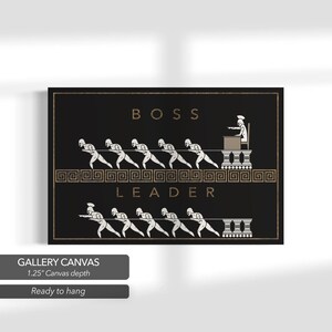 Boss Vs Leader Motivational Canvas Wall Art / Poster Print - Inspiring ...