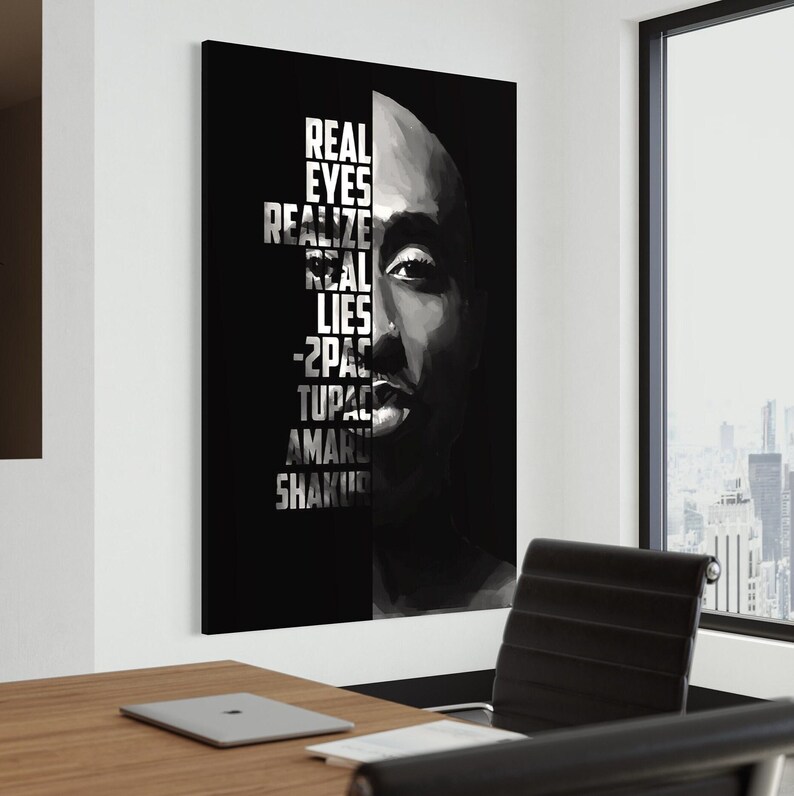 Real Eyes 2pac Canvas / Poster Wall Art Motivational Lyrics - Etsy