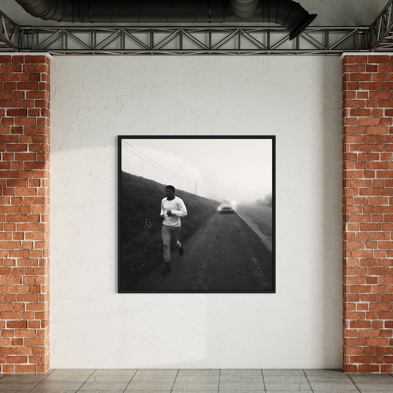 Muhammad Ali Running Along the Side of the Road Canvas / - Etsy UK