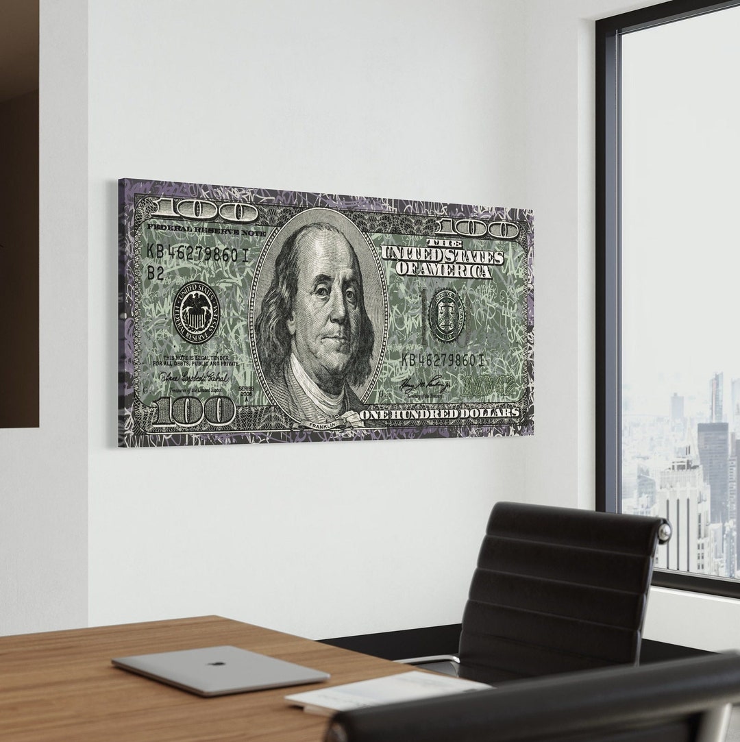 Benjamin Money Boss - 100 Dollar Bill Money Press Graffity Office ...
