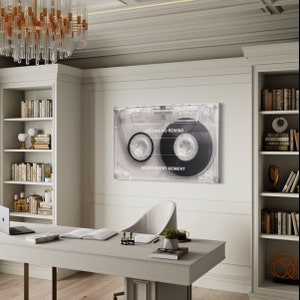 Life Has No Rewind Cassette - Motivational Quote Canvas Wall Art Poster ...