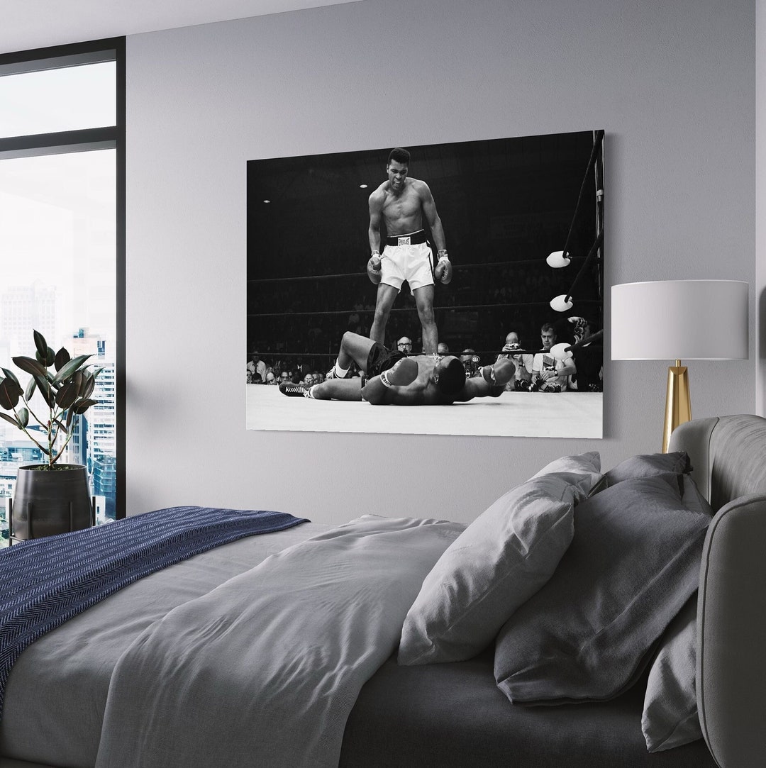 Muhammad Ali VS Sonny Liston - Canvas Wall Art, Famous Knockout Phantom ...