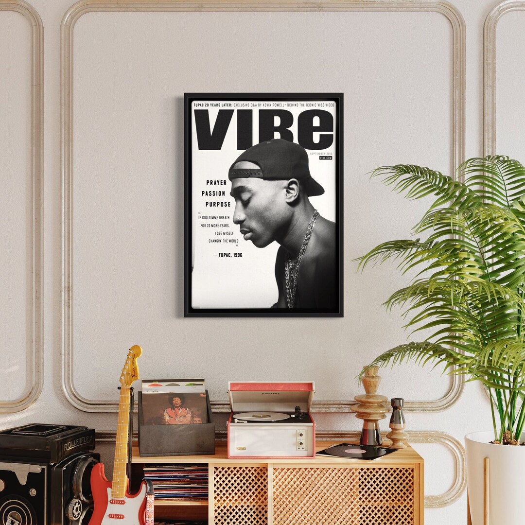 2PAC 'prayer Passion Purpose' Motivational Rap Quote Canvas Wall Art ...