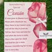 Remembering A Special Cousin Grave Card Cousin Funeral Tribute Cousin ...