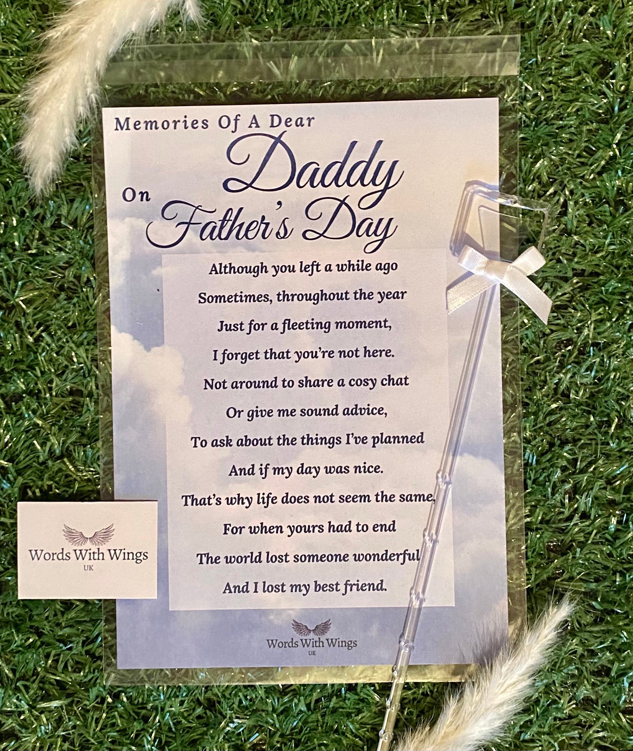 Memories of A Dear Daddy on Fathers Day Grave Card Memorial - Etsy UK