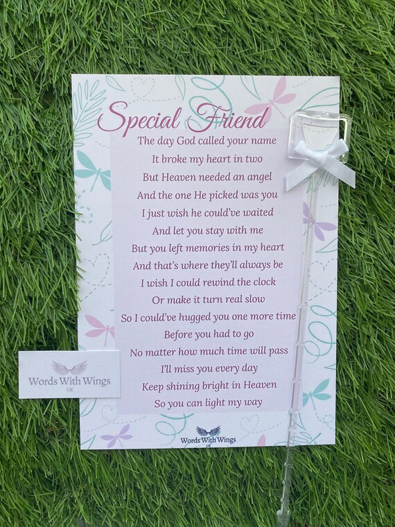 Special Friend Grave Card Grave Marker Grave Ornament - Etsy UK