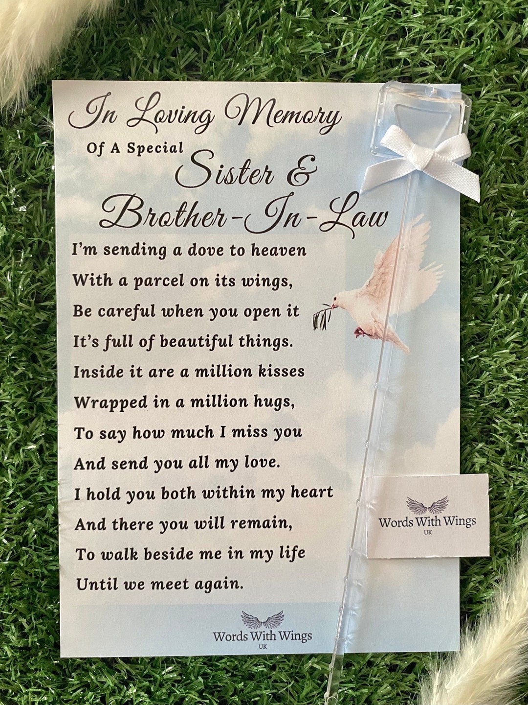 In Loving Memory of A Special Sister & Brother-in-law Grave Card ...