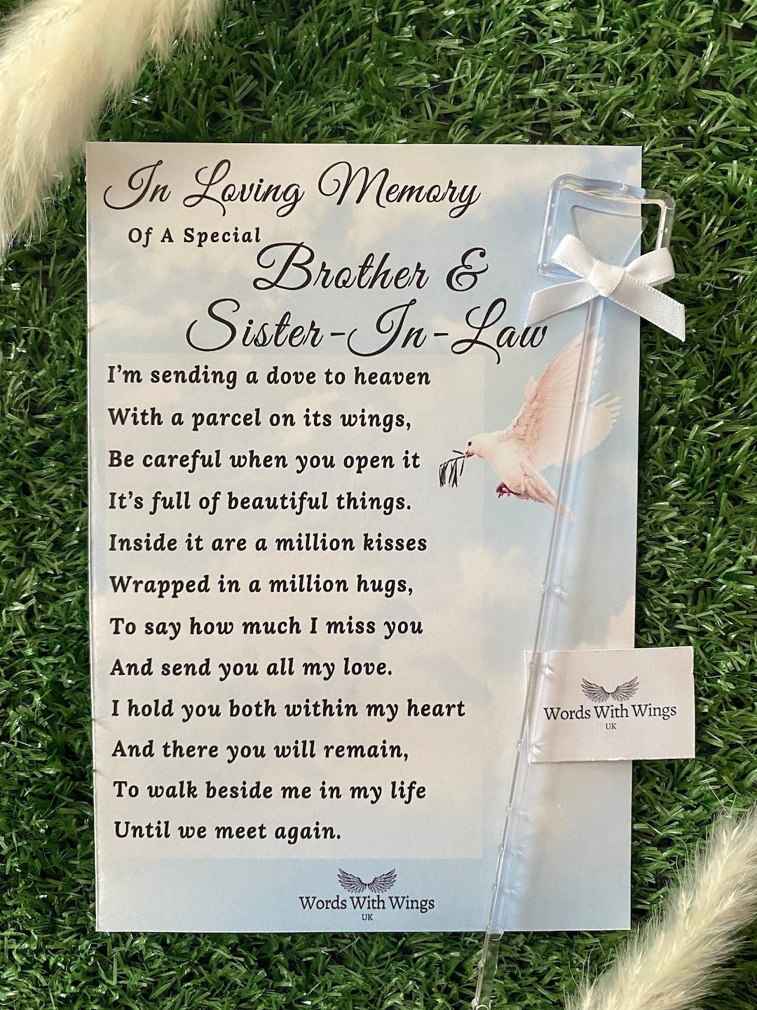 In Loving Memory of A Special Brother & Sister-in-law Grave Card ...