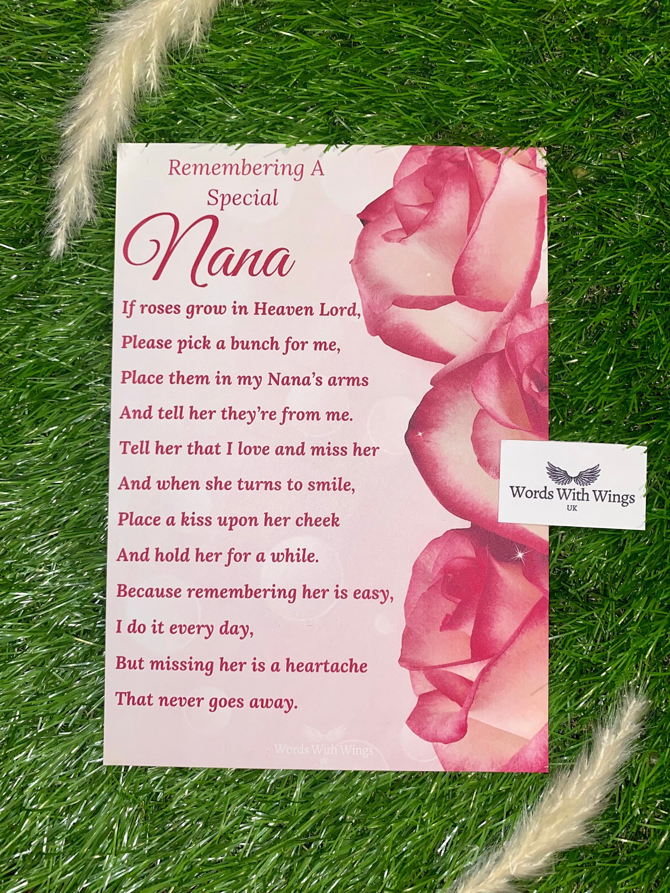 Remembering A Special Nana Grave Card | Nana Funeral Tribute | Nana ...