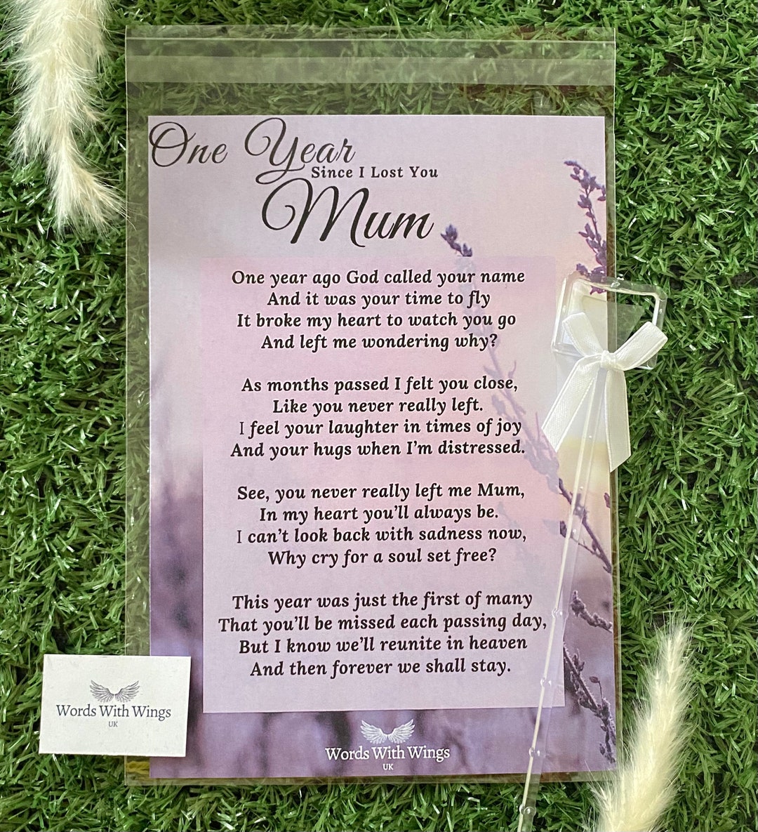One Year Since I Lost You Mum | Grave Card | Memorial Card | Grave ...
