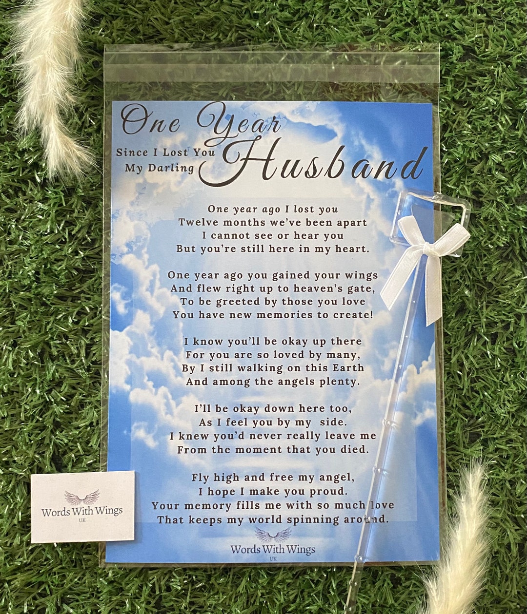 One Year Since I Lost You My Darling Husband Grave Card - Etsy UK One Year Since I Lost You My Darling Husband Grave Card - Etsy UK