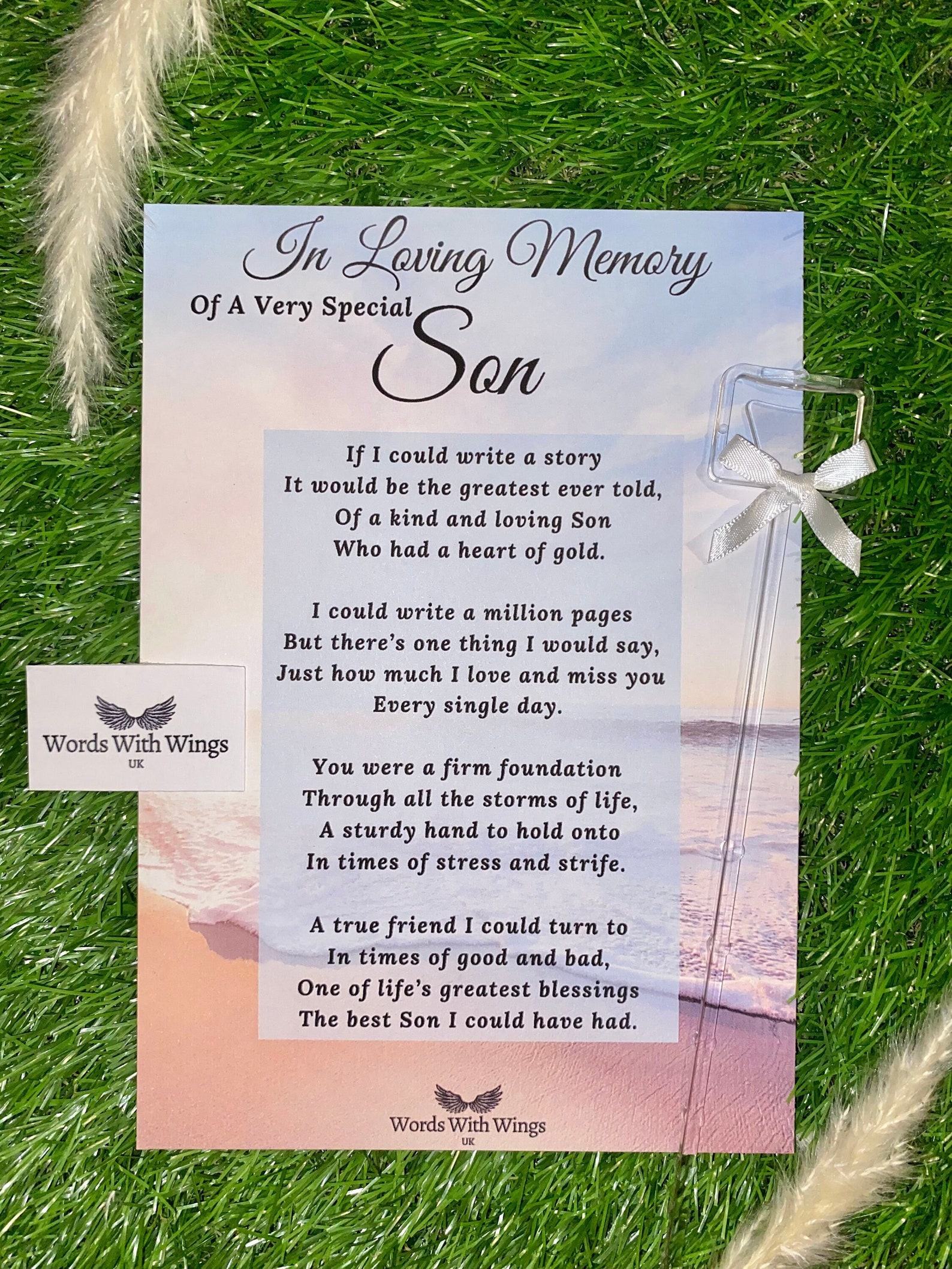 In Loving Memory of A Very Special Son Grave Card Funeral - Etsy