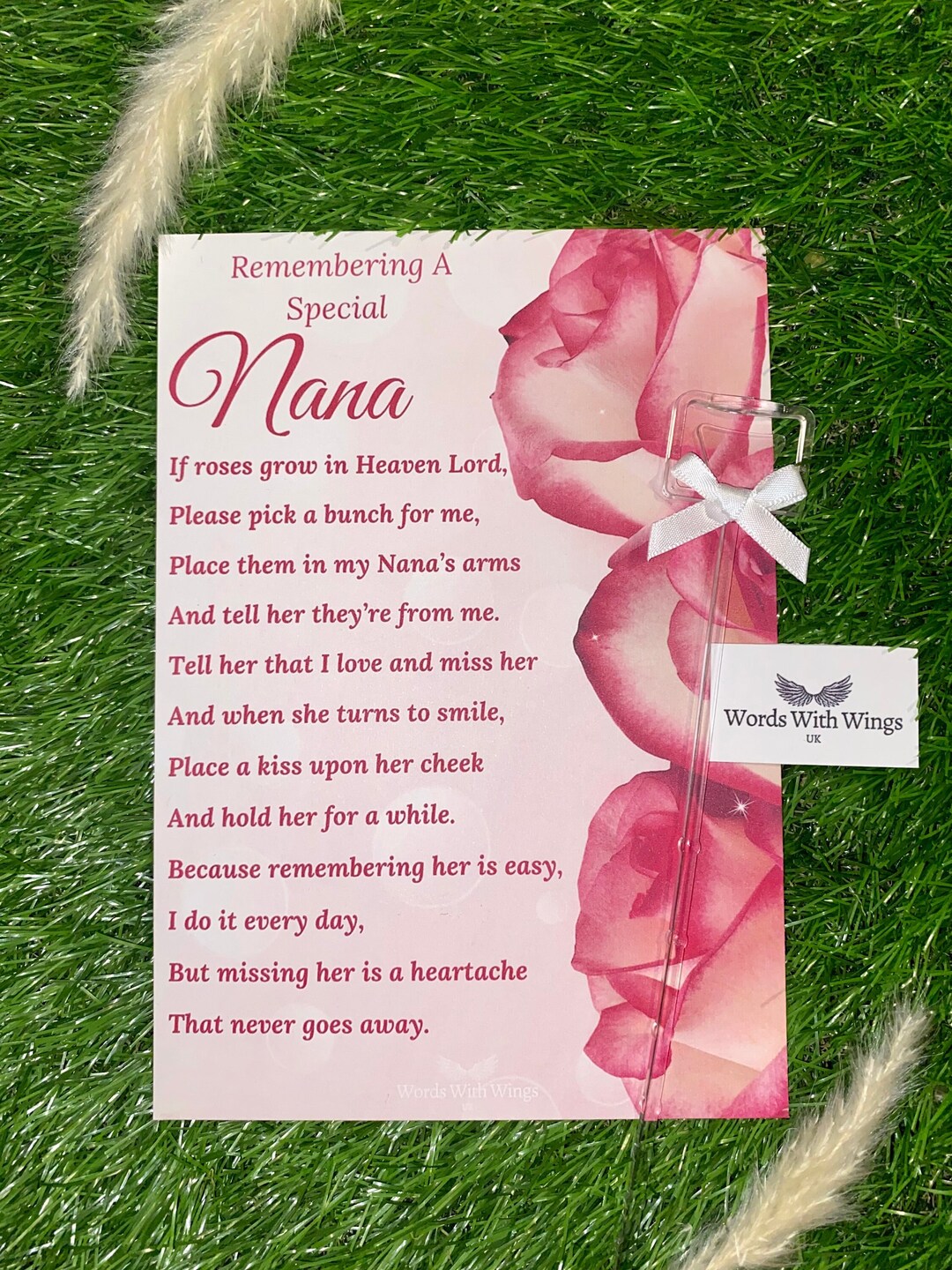 Remembering A Special Nana Grave Card | Nana Funeral Tribute | Nana ...