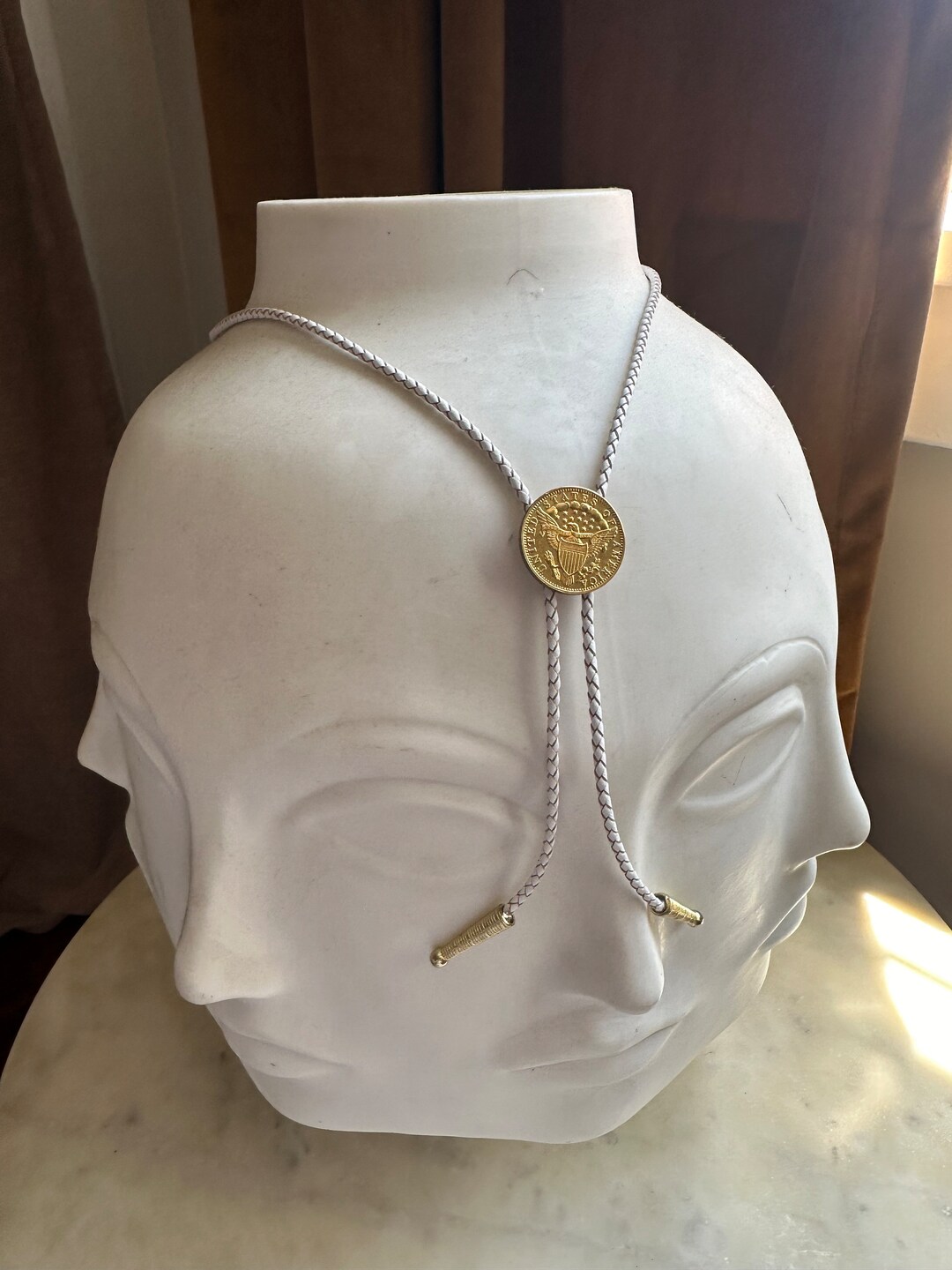 Gold Coin Bolo Tie - Etsy