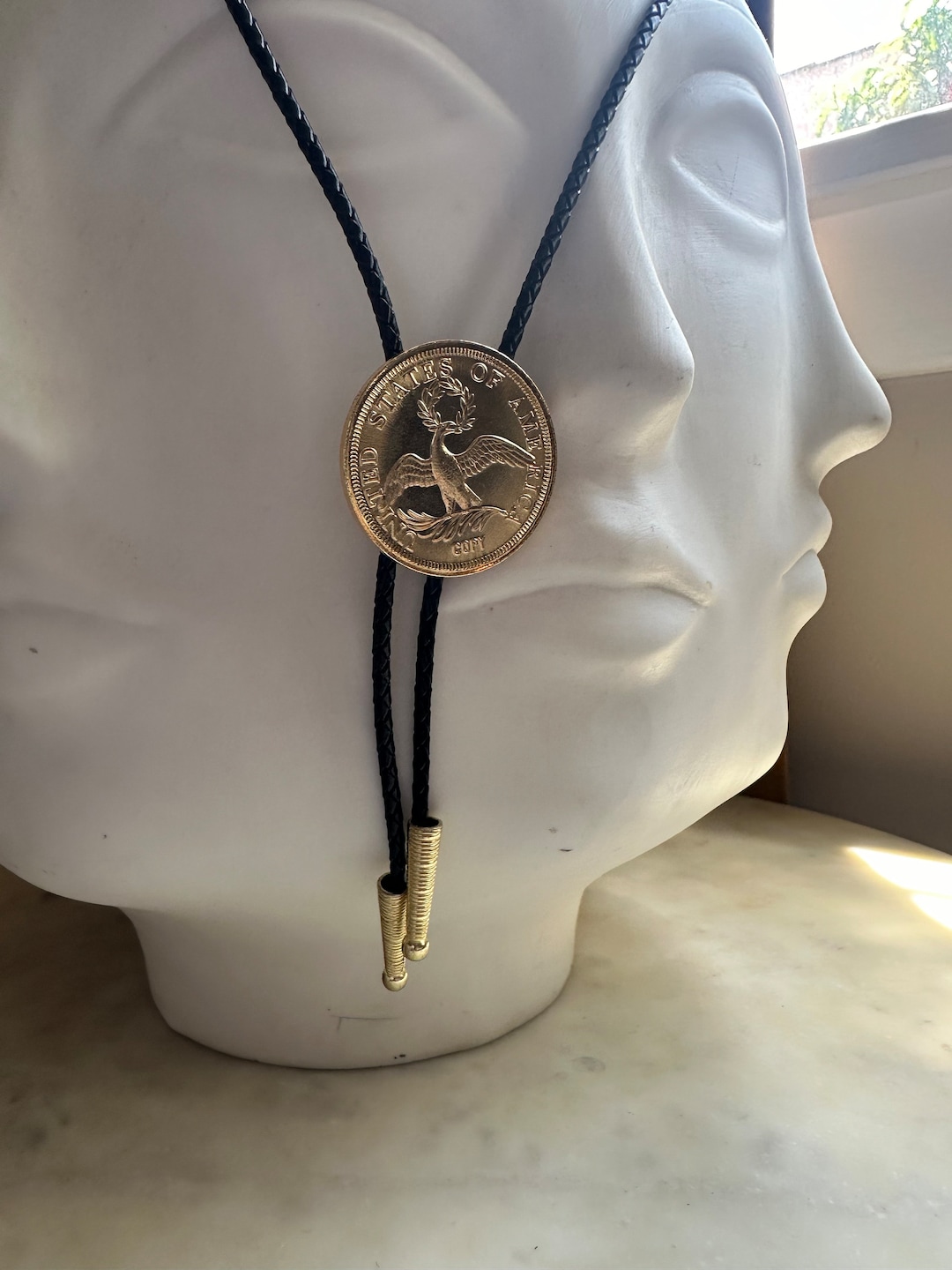 Gold Coin Bolo Tie - Etsy