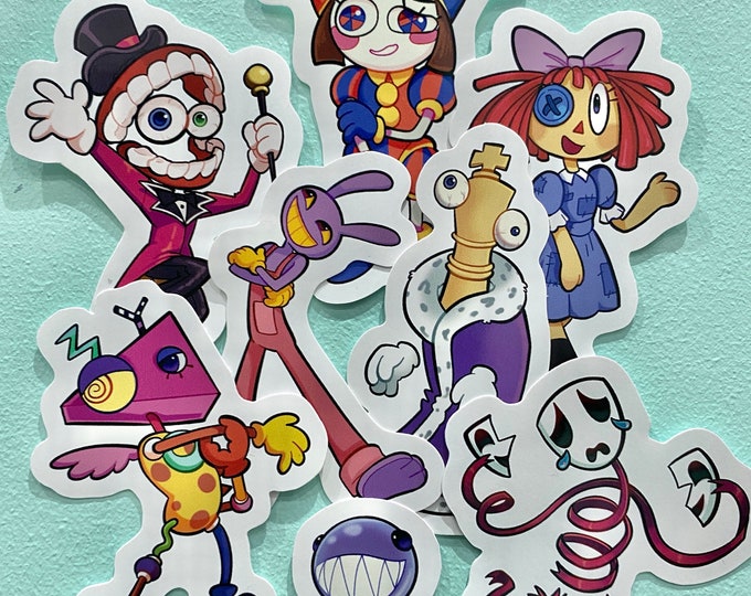 Digital Circus Glossy Vinyl Sticker - Etsy