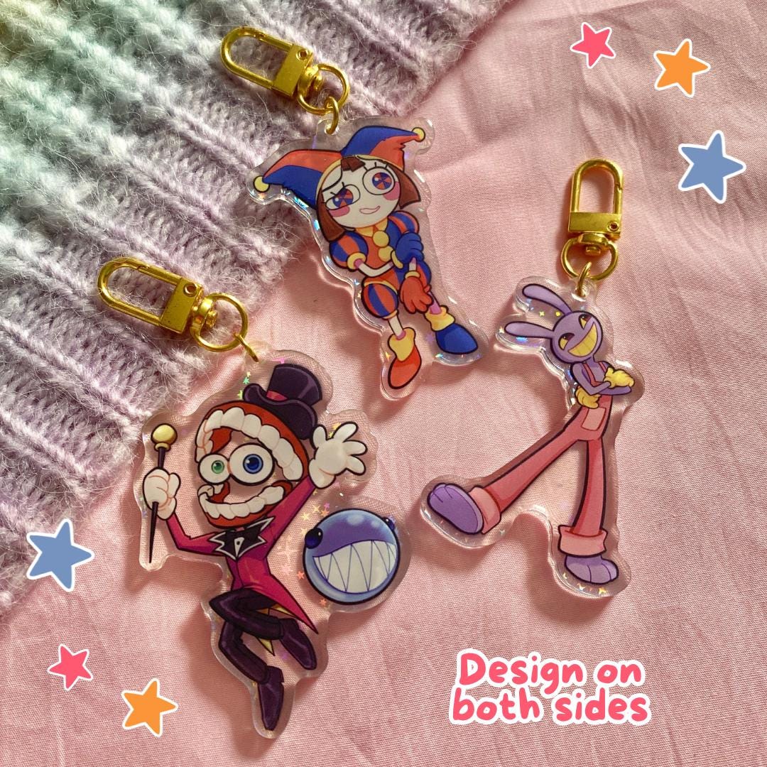 Digital Circus Epoxy Keychains Pomni Jax Caine Bubble - Etsy