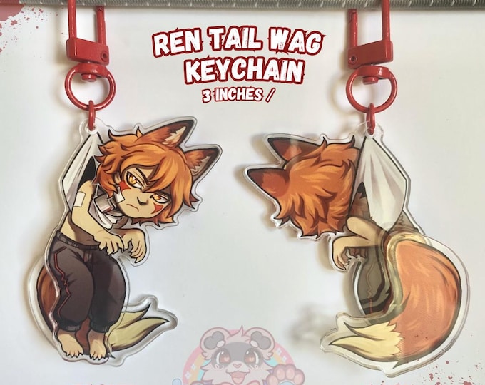 Ren Tail Wag Acrylic Keychain - Etsy