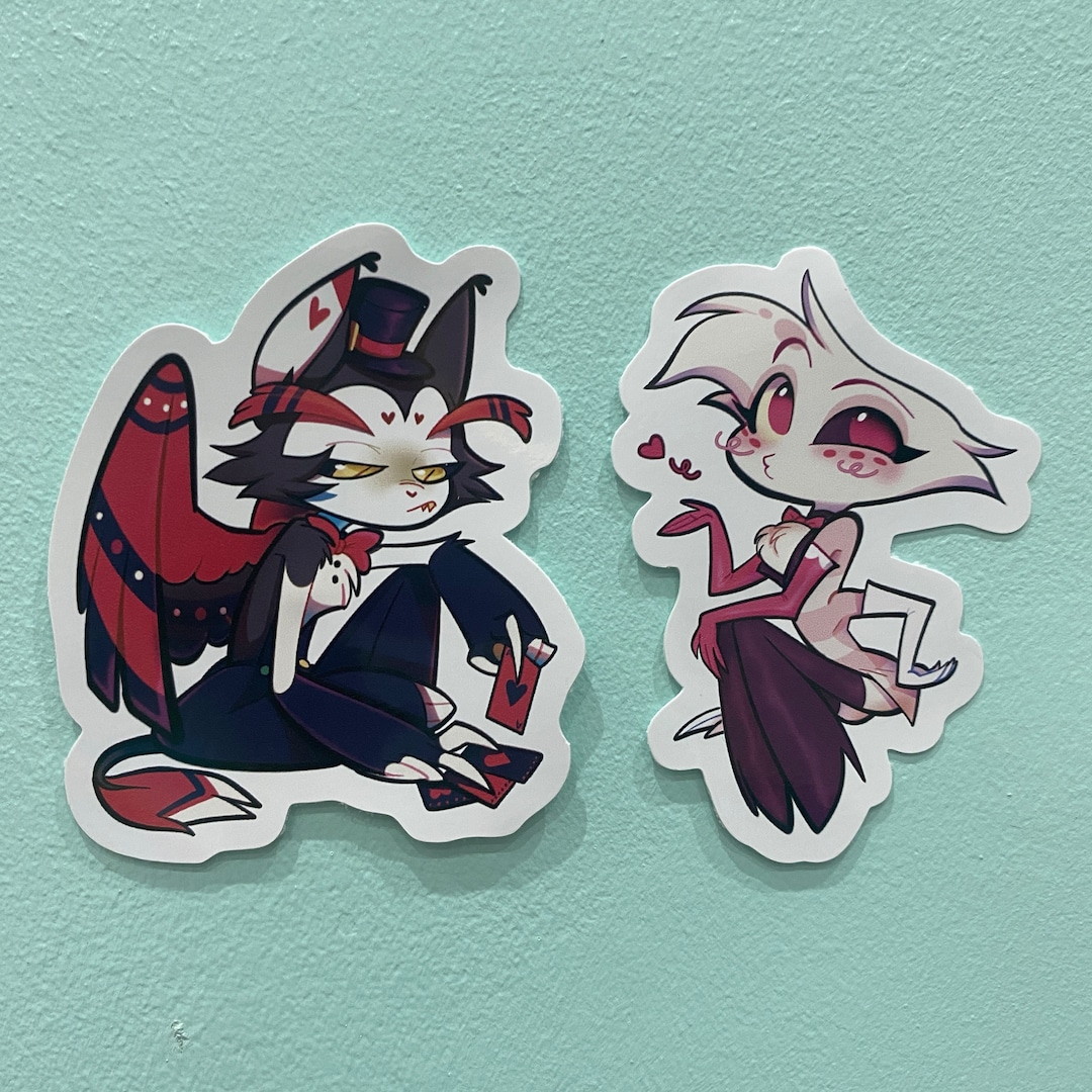 Hazbin Hotel Angel Dust and Husk Glossy Vinyl Stickers - Etsy