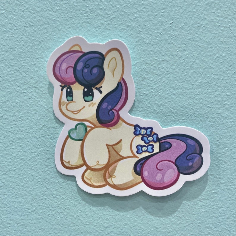 Background Ponies B Glossy Vinyl Stickers - Etsy