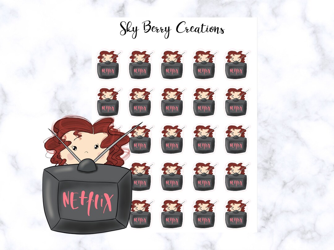 Planner Girls Netflix Binge Planner Stickers - Etsy