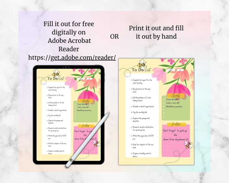 Busy Bee Planner Printable Bundle Productivity Planner - Etsy