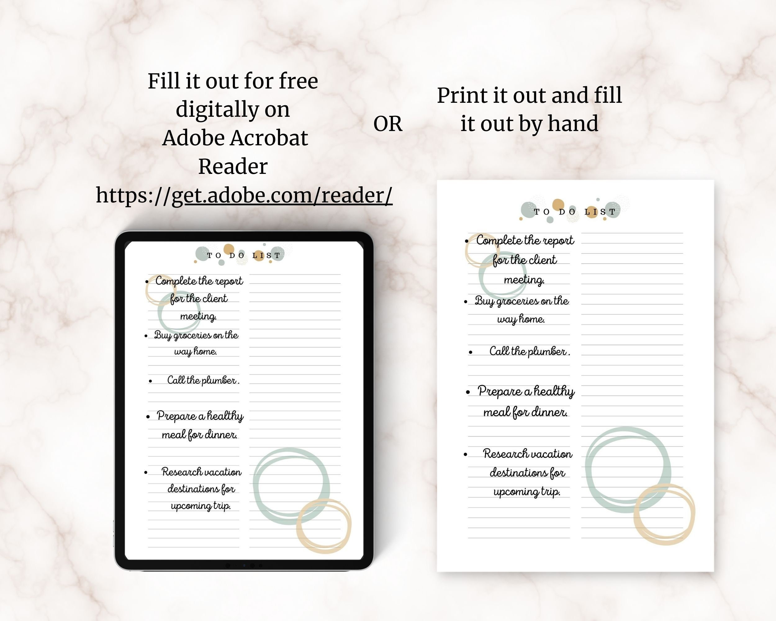 Dots Printable Planner Bundle, Productivity Planner, Downloadable ...