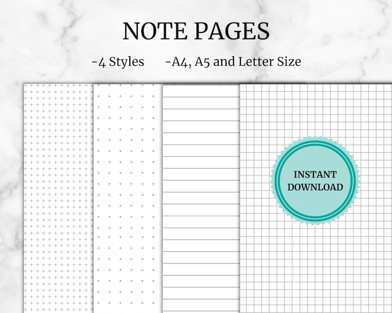Note-taking Templates Printable Paper Note Taking Journal - Etsy
