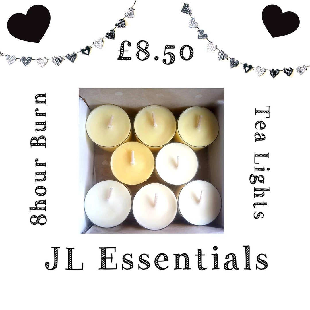 Scented Soy Tea Light Sample Box, Round or Heart Shape, Made With ...