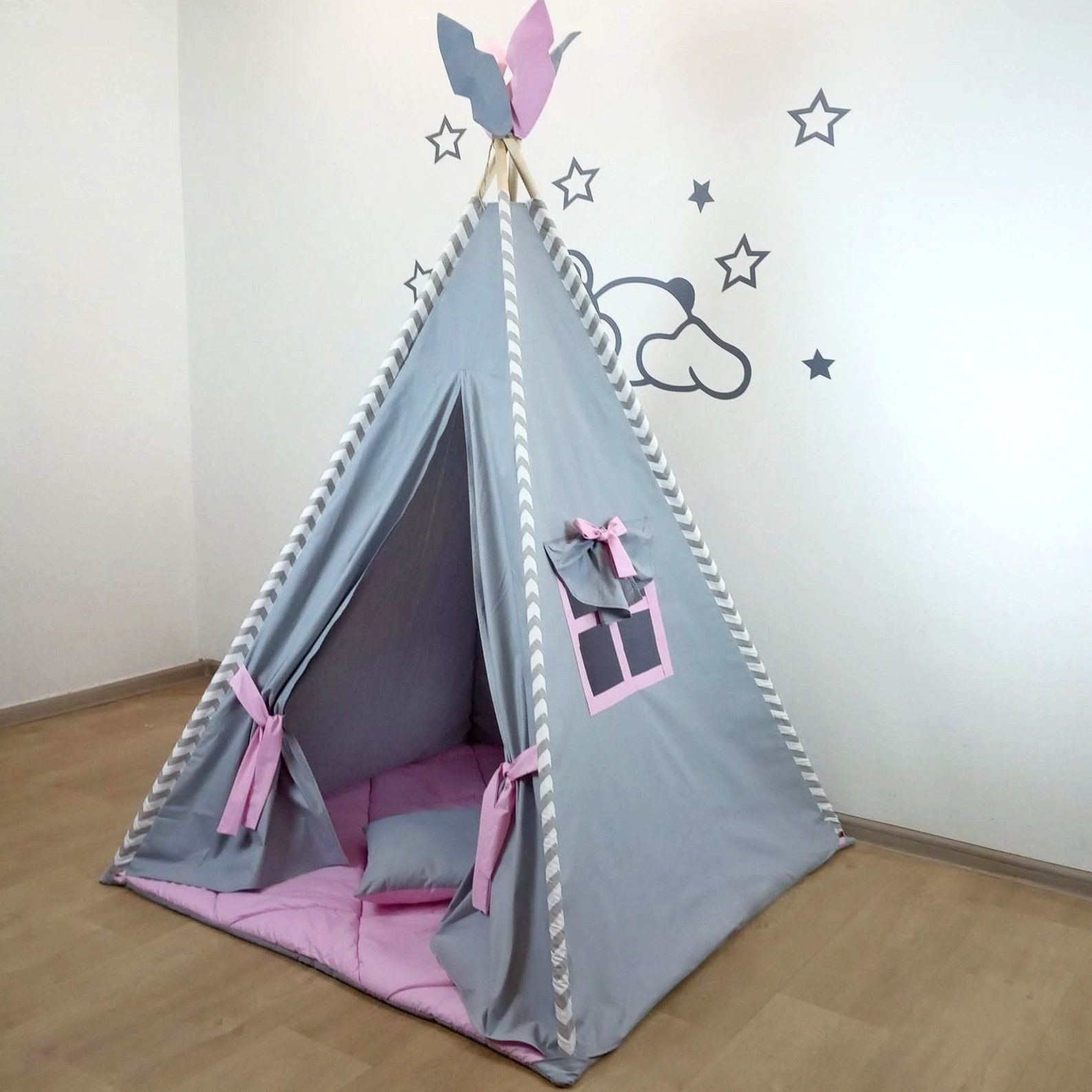 Girl Play Teepee Tent 1st Birthday Gift Ideas Tipi for Kids - Etsy